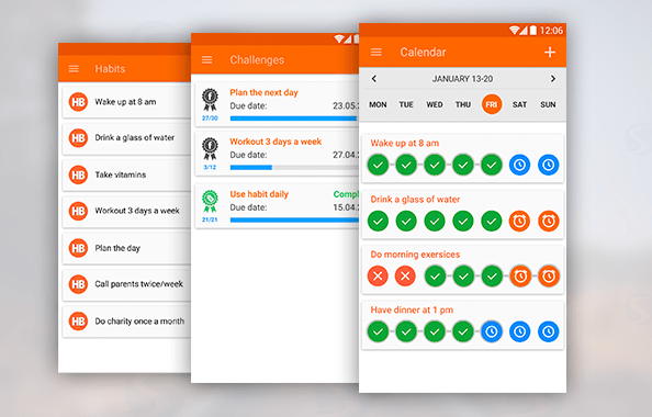 A self-motivation app for healthy habits building