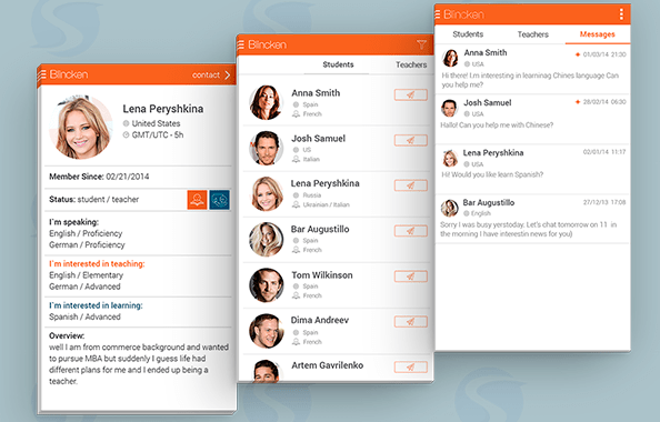 Social platform for connection of language learners and teachers
